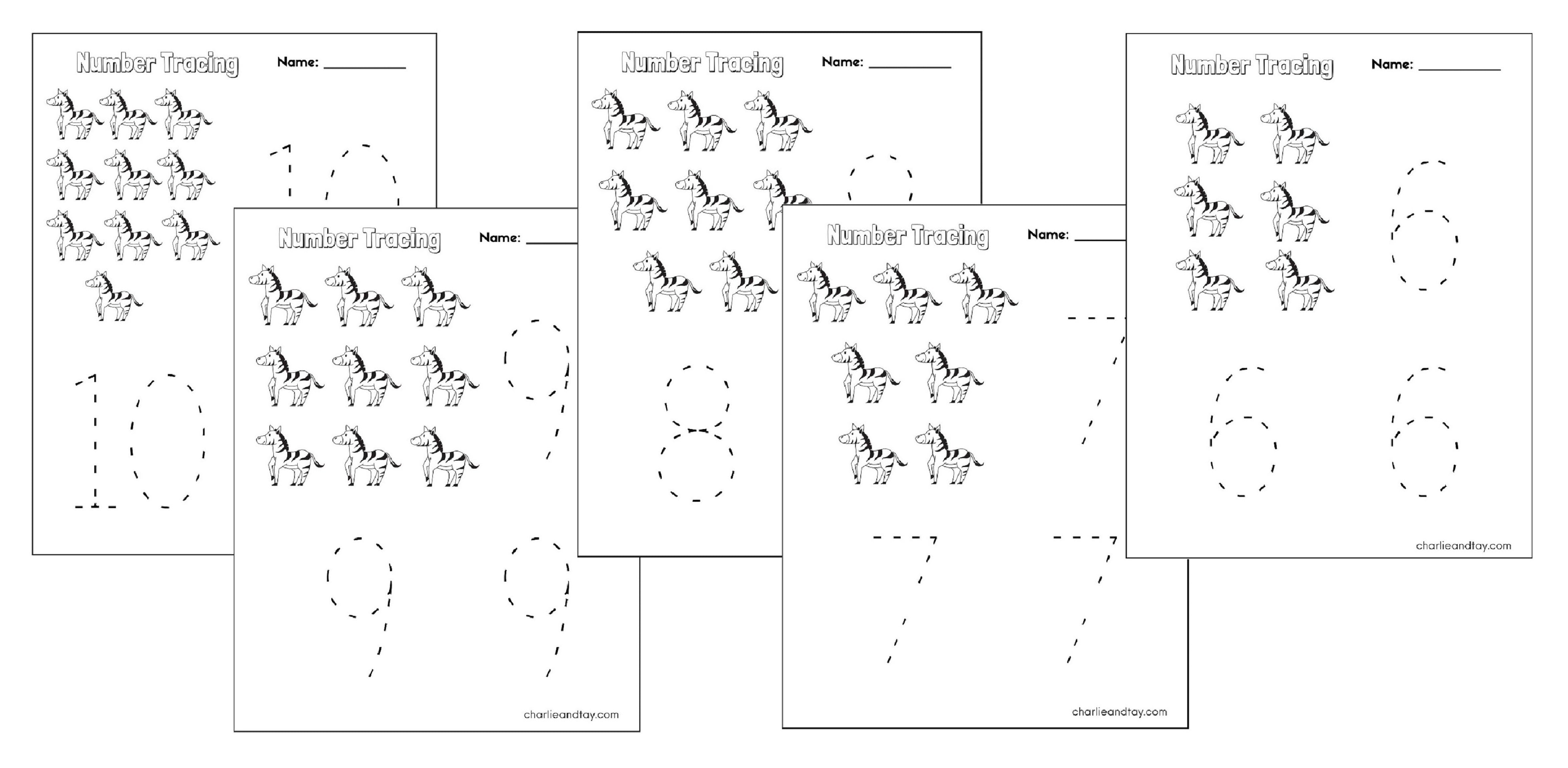 Numbers 6-10 Trace Printables! – Charlie and Tay